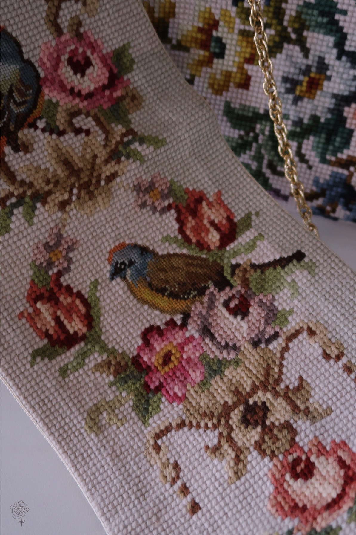 Bird & Floral Embroidered Retro Wall Hanger - Catalog - Bohemian Wonders