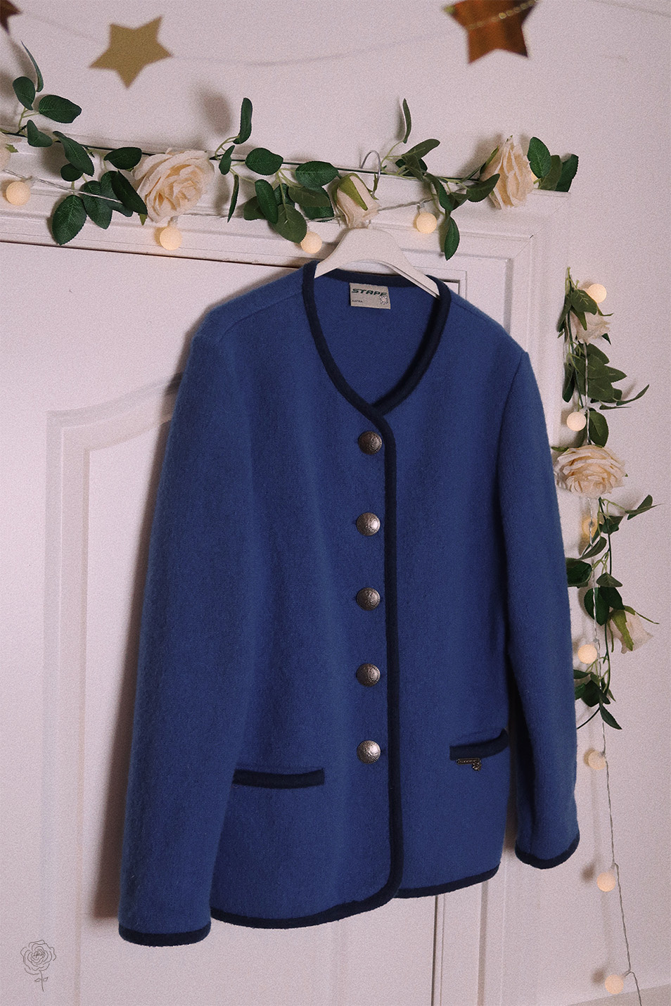 Blue Wool Austrian Vintage jacket | M - Catalog - Bohemian Wonders