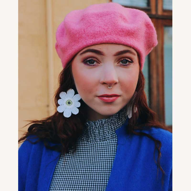 French Kiss Pink Beret - Catalog - Bohemian Wonders
